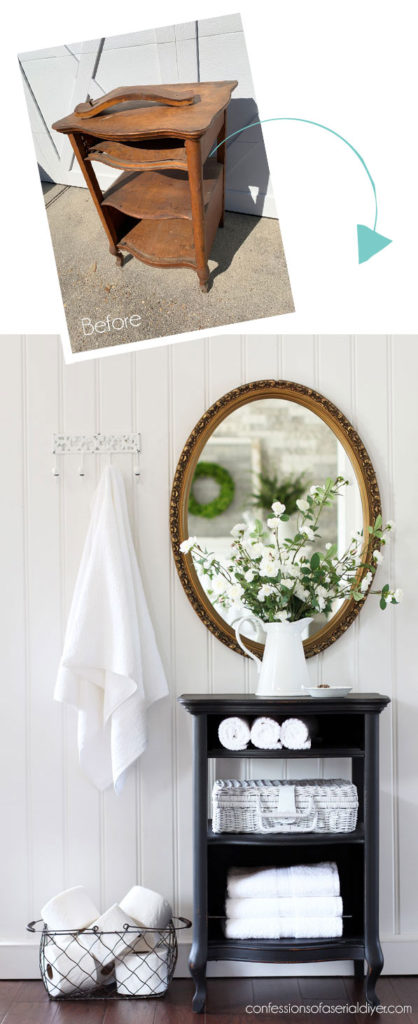Antique Night Table Makeover | Confessions of a Serial Do-it-Yourselfer