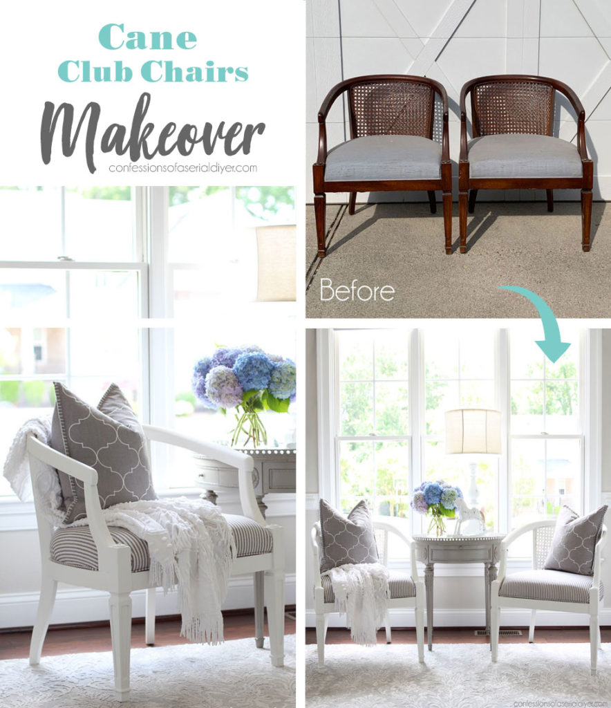 Updated Vintage Cane Club Chairs | Confessions of a Serial Do-it-Yourselfer