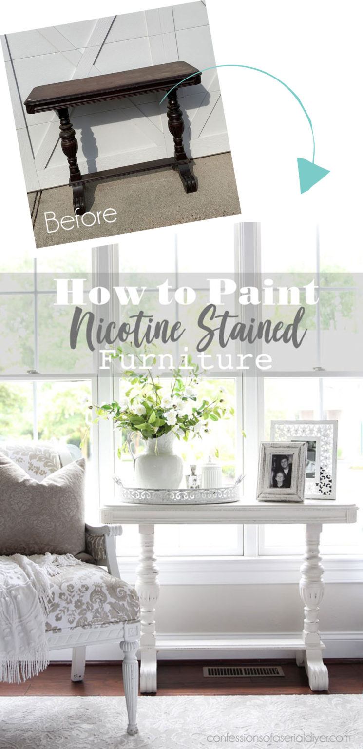 How to Paint Nicotine Stained Furniture | Confessions of a Serial Do-it ...
