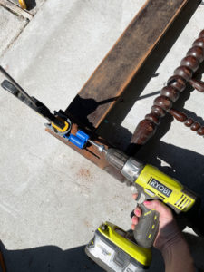 Repurposed Spindle Footboard | Confessions of a Serial Do-it-Yourselfer