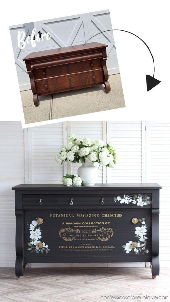 15+ Fabulous Furniture Makeovers with Transfers | Confessions of a ...
