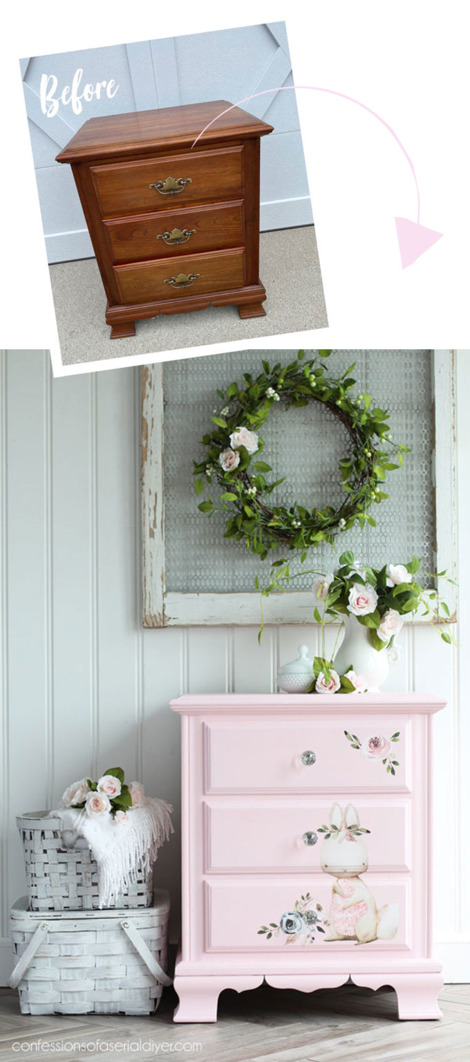 15+ Fabulous Furniture Makeovers with Transfers | Confessions of a ...