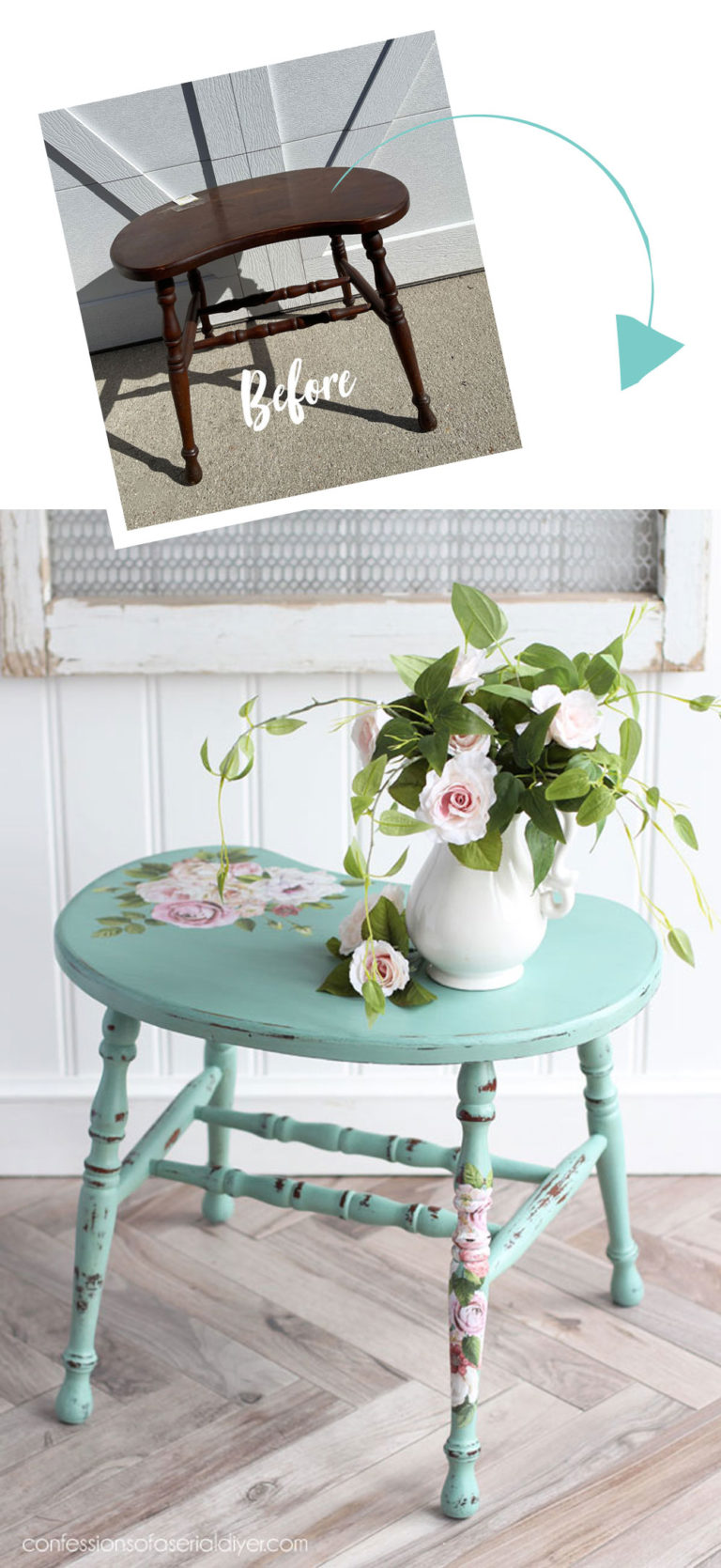 15+ Fabulous Furniture Makeovers with Transfers | Confessions of a ...