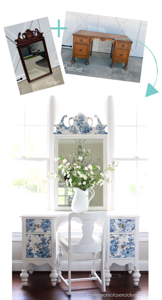 15+ Fabulous Furniture Makeovers with Transfers | Confessions of a ...