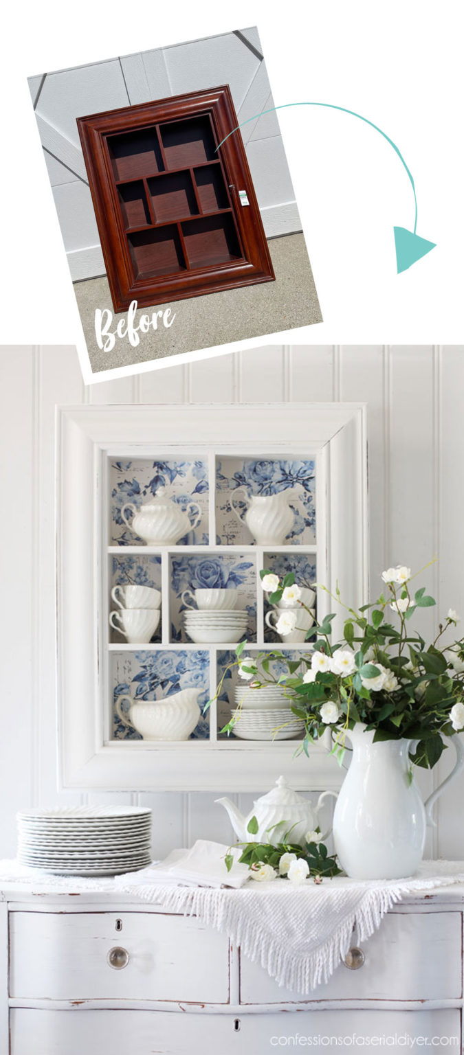 Framed Cubby Shelf Makeover | Confessions of a Serial Do-it-Yourselfer