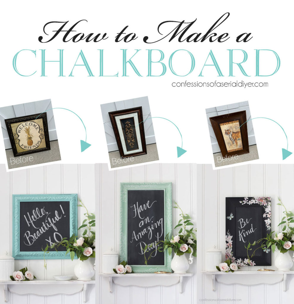 Fun with Cheap Frames and How to Make a Chalkboard | Confessions of a ...