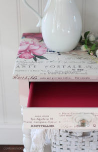 $5 Yard Sale Night Table Makeover with Transfer | Confessions of a ...