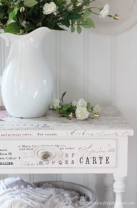 $5 Yard Sale Night Table Makeover with Transfer | Confessions of a ...