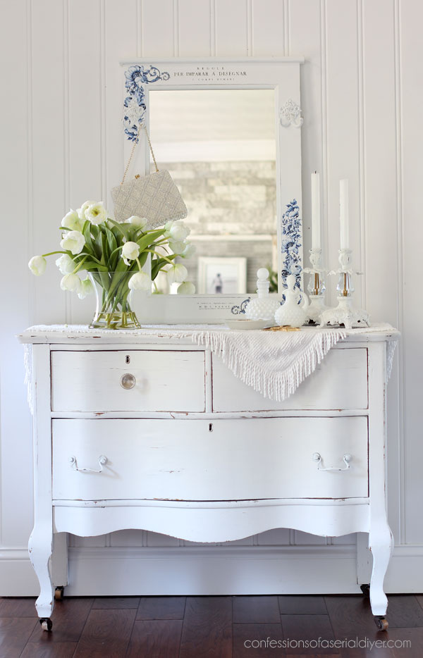 Update a Mirror with Paint and Transfers | Confessions of a Serial Do ...