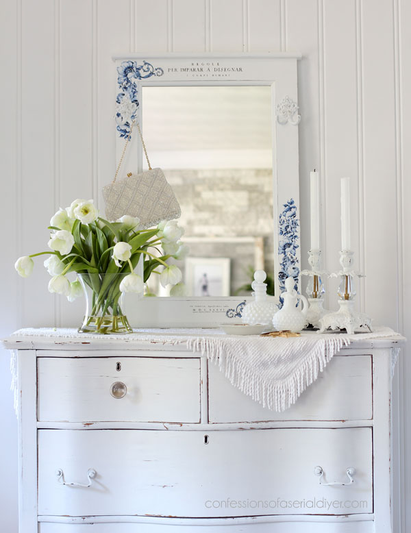 Update a Mirror with Paint and Transfers | Confessions of a Serial Do ...