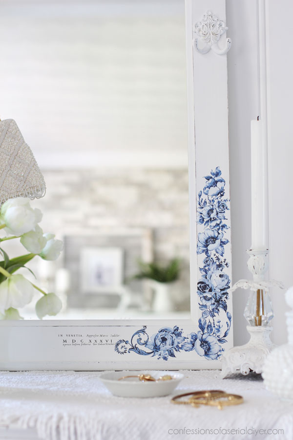 Update a Mirror with Paint and Transfers | Confessions of a Serial Do ...