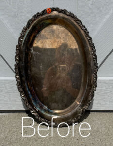 Painting a Silver Plated Tray with Silk Mineral Paint | Confessions of ...
