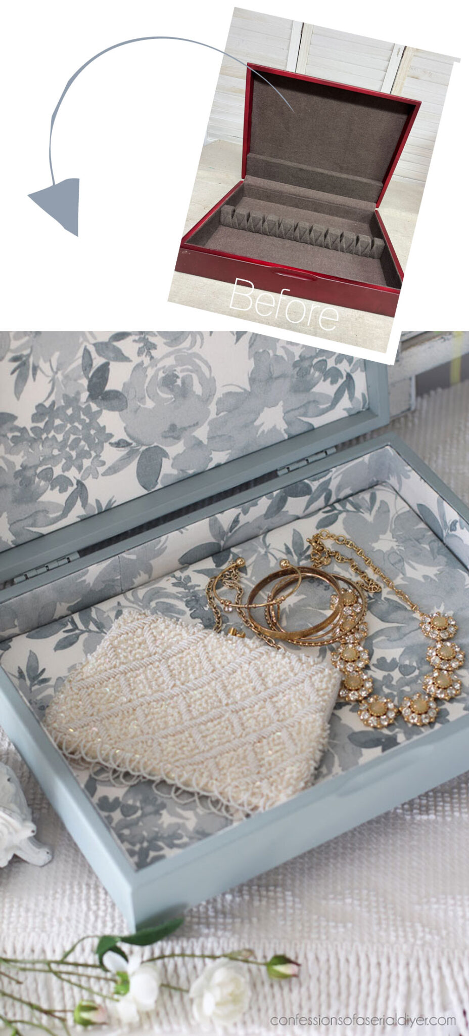 Make an Old Flatware Box Beautiful! | Confessions of a Serial Do-it ...